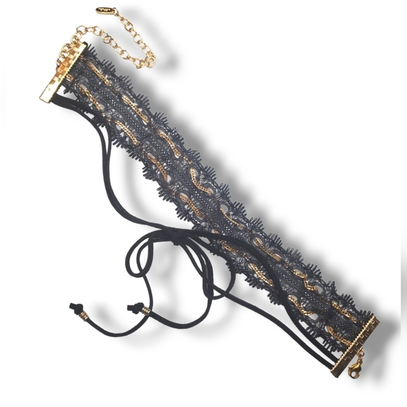 REVOLVE | Jewelry | Nwt Revolve Ettika Black Lace Interwoven 8kt Gold ...